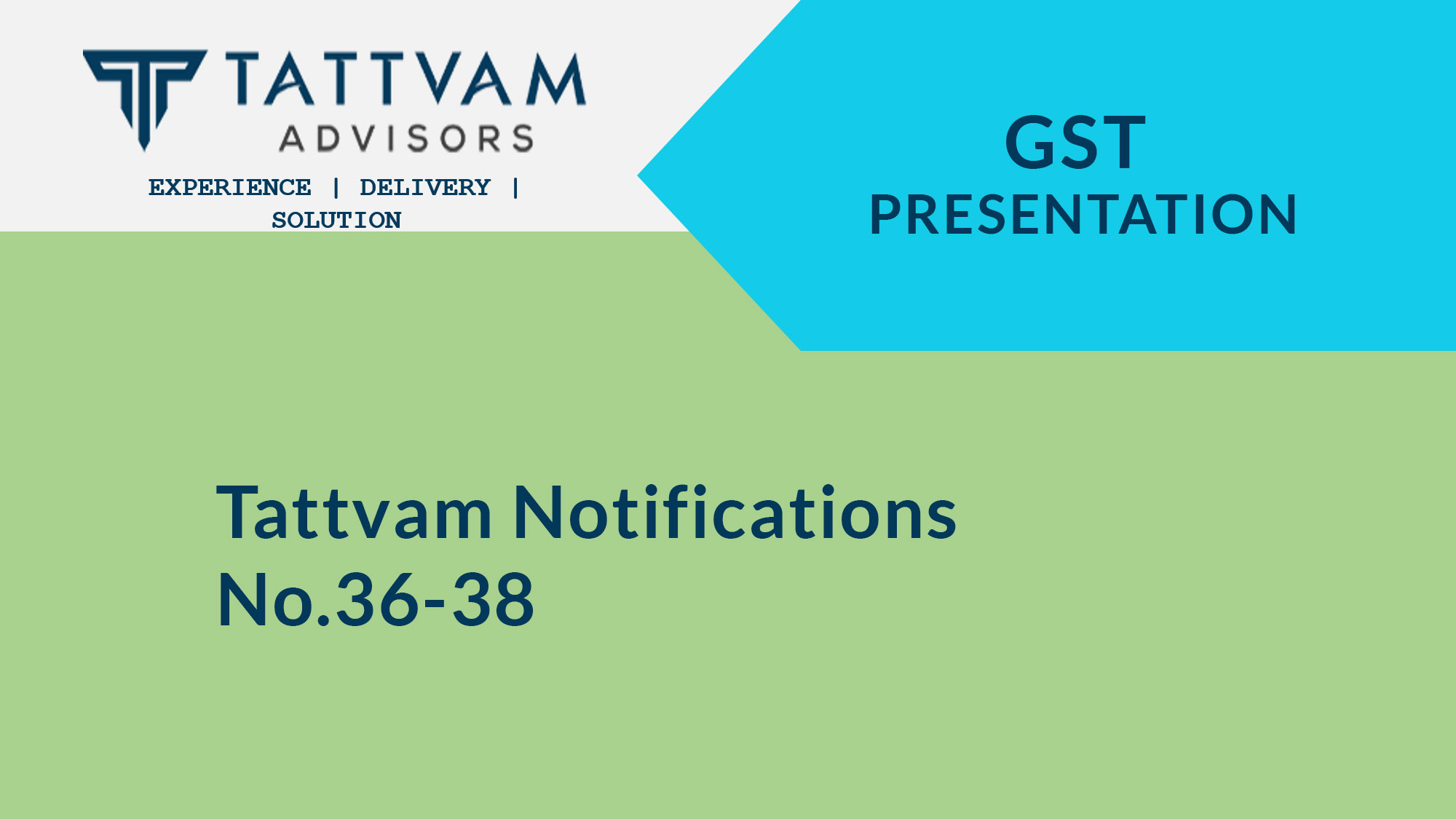 Tattvam Notifications No 36-38